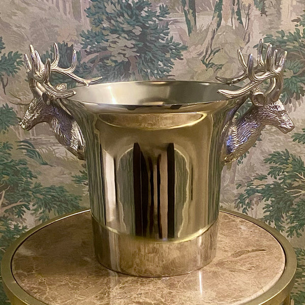 The Two Bottle Stag Heads Ice Bucket | Huge Aluminium Ice Bucket - At ...