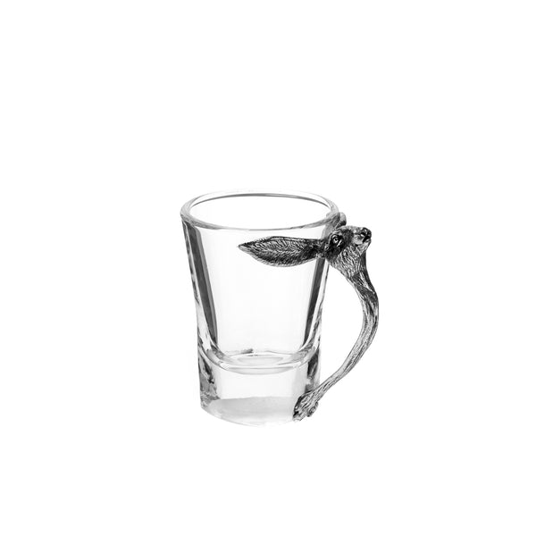 Hare Head Handle Shot Glass - At home in the country