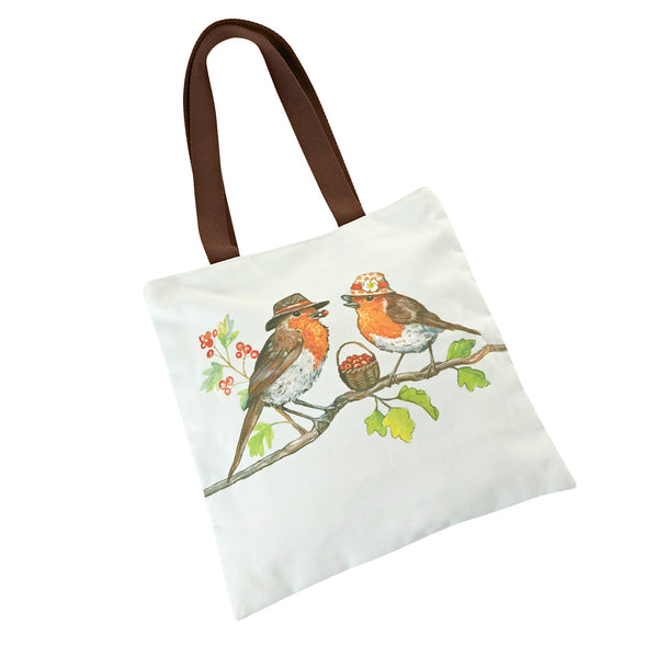 The Two Robins Tote Bag - At home in the country